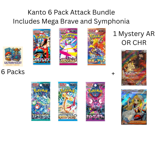 Pokémon Japanese Pack Bundle – Kanto 6 Pack Attack - Buy Pokémon, One ...